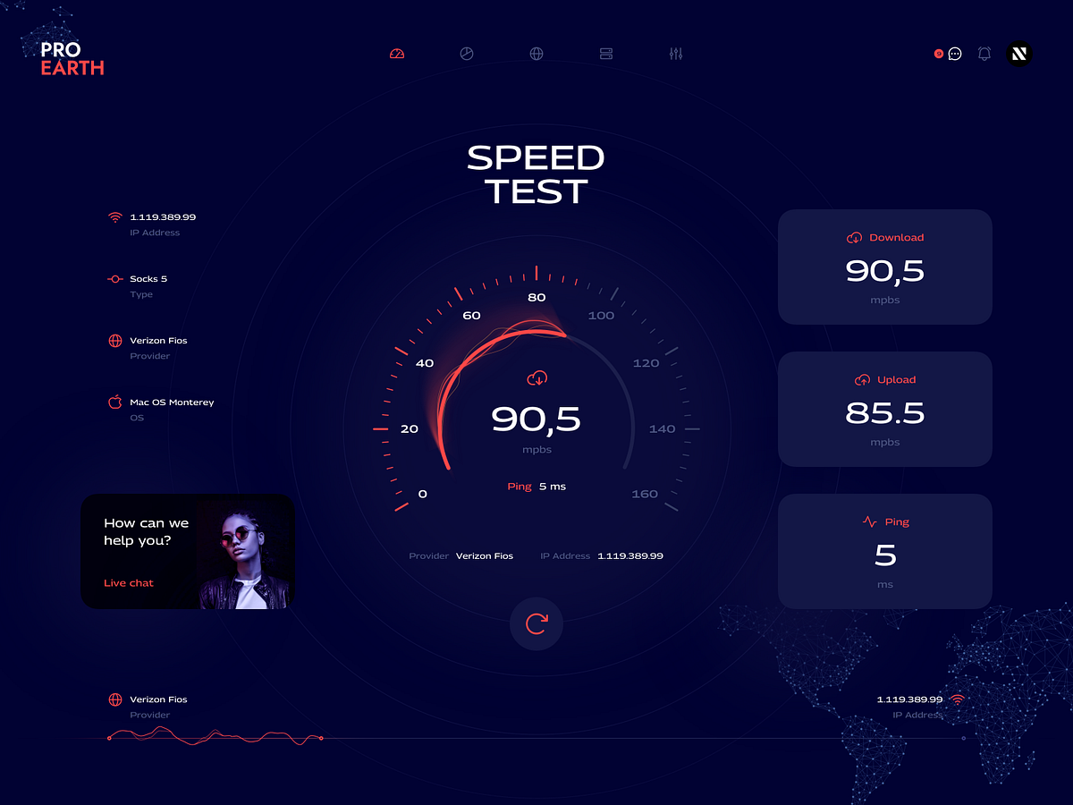 Speed Test Website Concept by Bogdan Nikitin for Nixtio on Dribbble