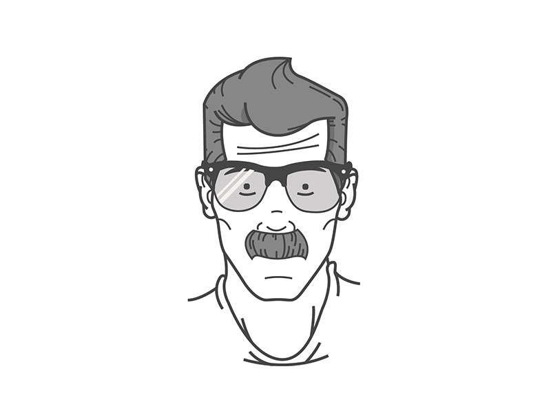 The Tash Man by Max Robinson on Dribbble
