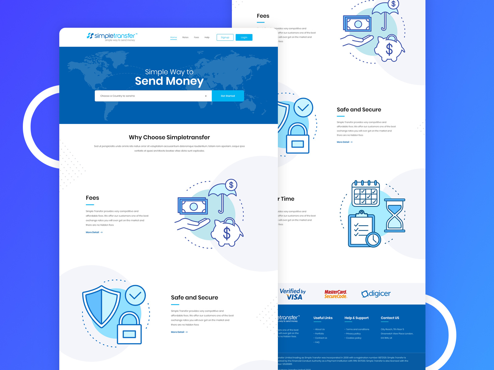 simple Transfer website by Adil Ahmed on Dribbble