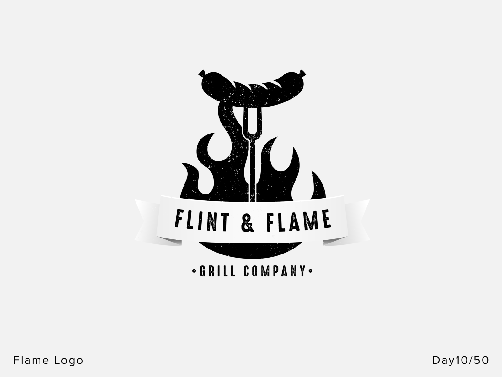 Flint & Flame - Day 10 - Daily Logo Challenge by Typefool on Dribbble