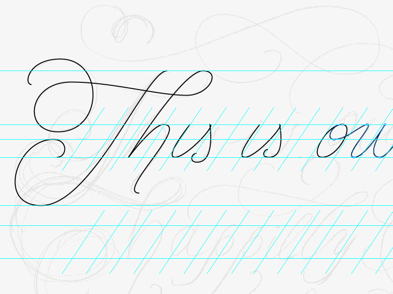 Script vectoring by Kelsey Cronkhite on Dribbble