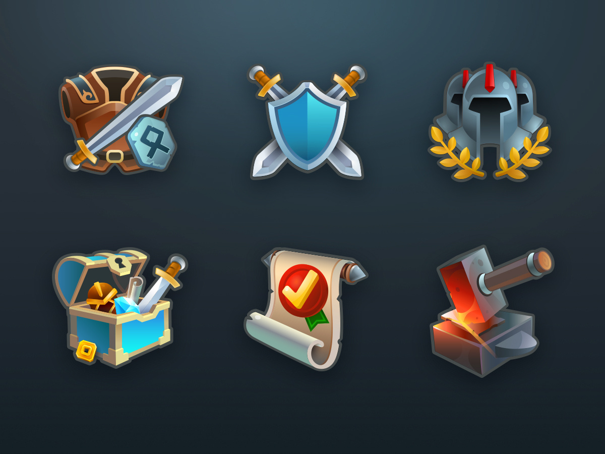 Game Icons by Natalia Rebrova on Dribbble