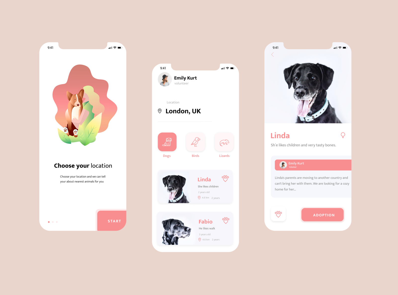 🐈Mobile App - Pets Adoption 🐕 by Alina Fedorchenko on Dribbble