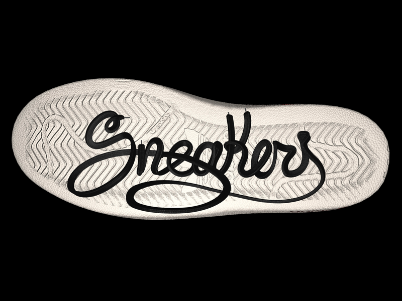 Sneakers 3D Lettering by J. Signer on Dribbble