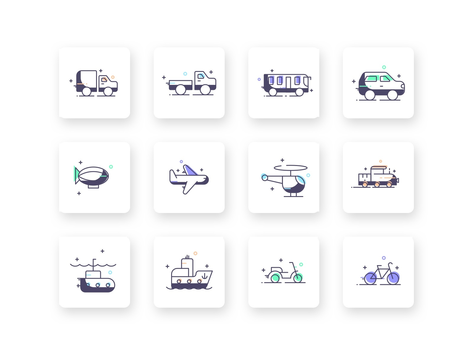 Vehicle Icon set by Tima Lab on Dribbble