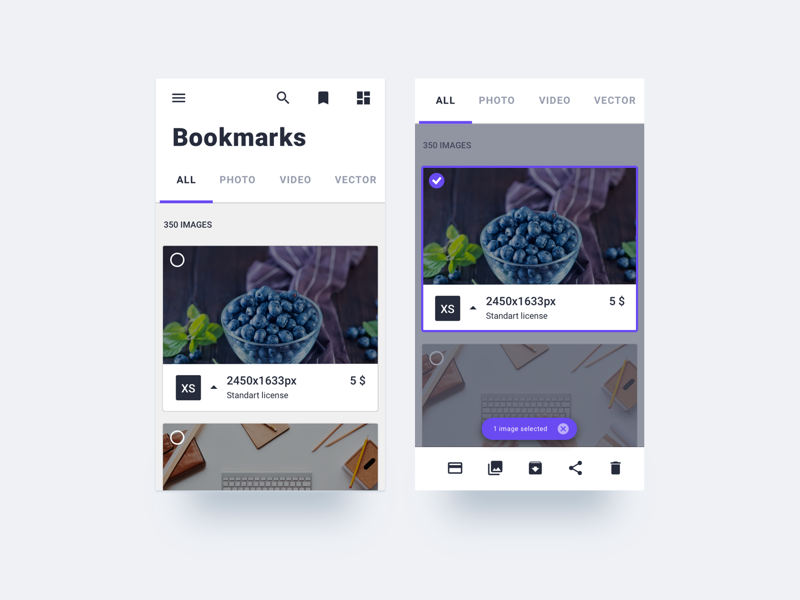 Photo stock. Mobile. Part #2 by VladVolkov on Dribbble