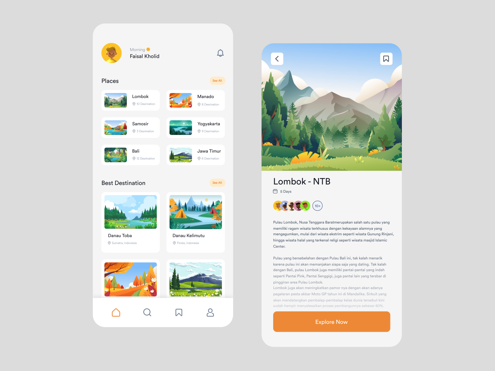 Travel Destination by Faisal Kholid on Dribbble