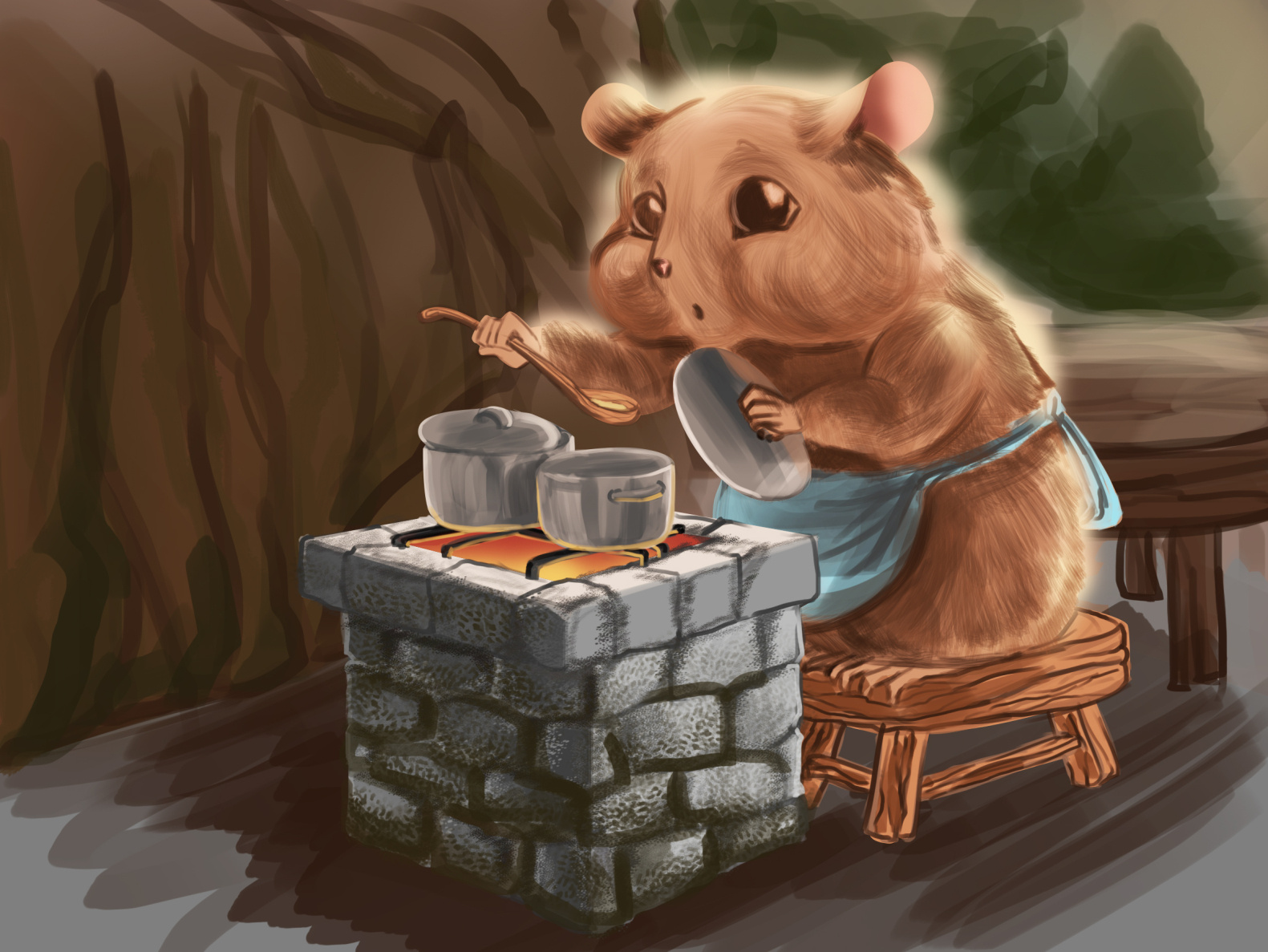 hamster cook by Alena Galchinova on Dribbble