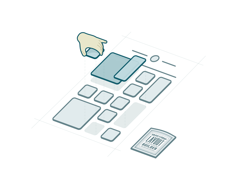 Drag & Drop Layout Builder Illustration by RT Design Studio on Dribbble