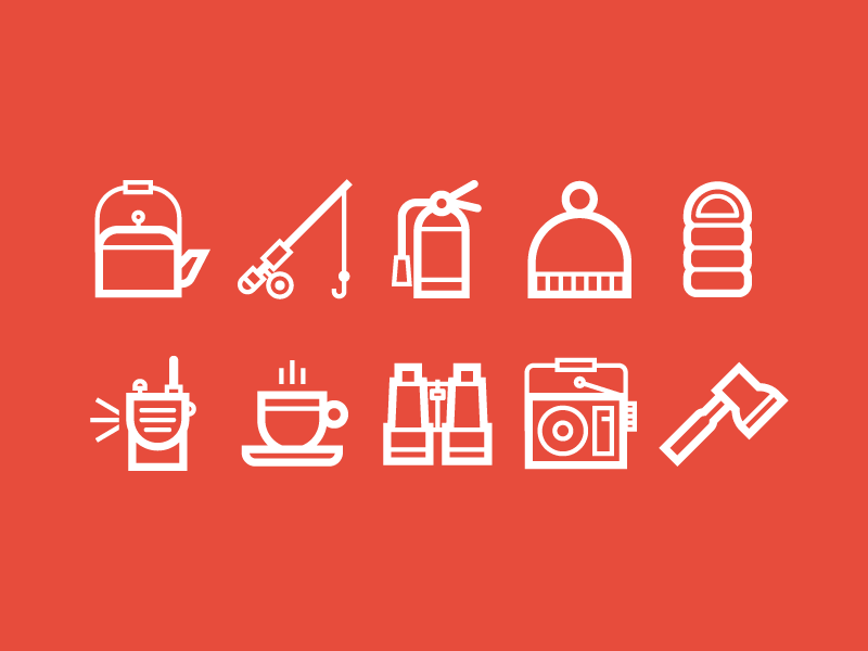 Fire Lookout Tower Icons by Scott Tusk on Dribbble