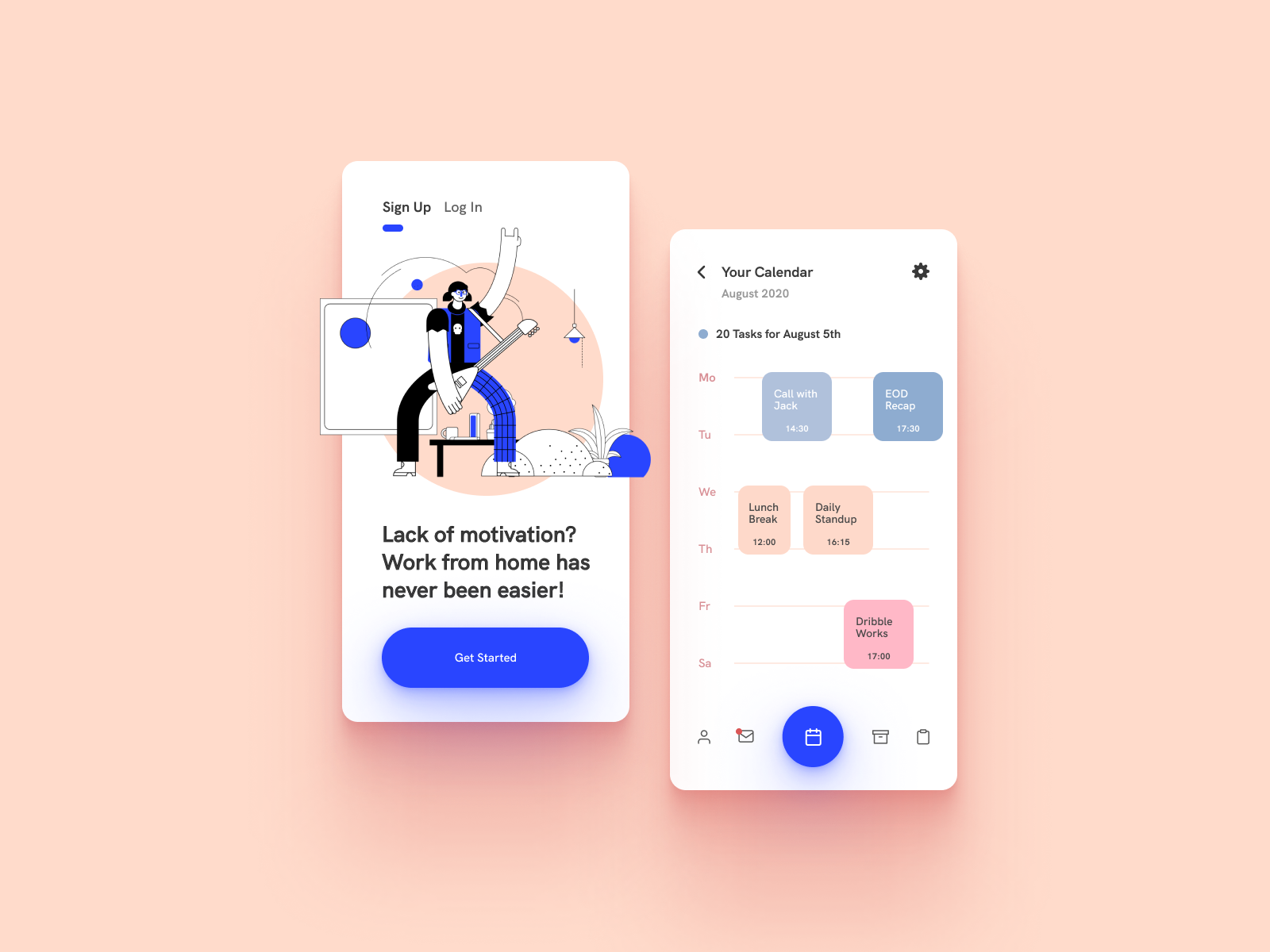 Work Schedule App Concept by Lamija J. on Dribbble
