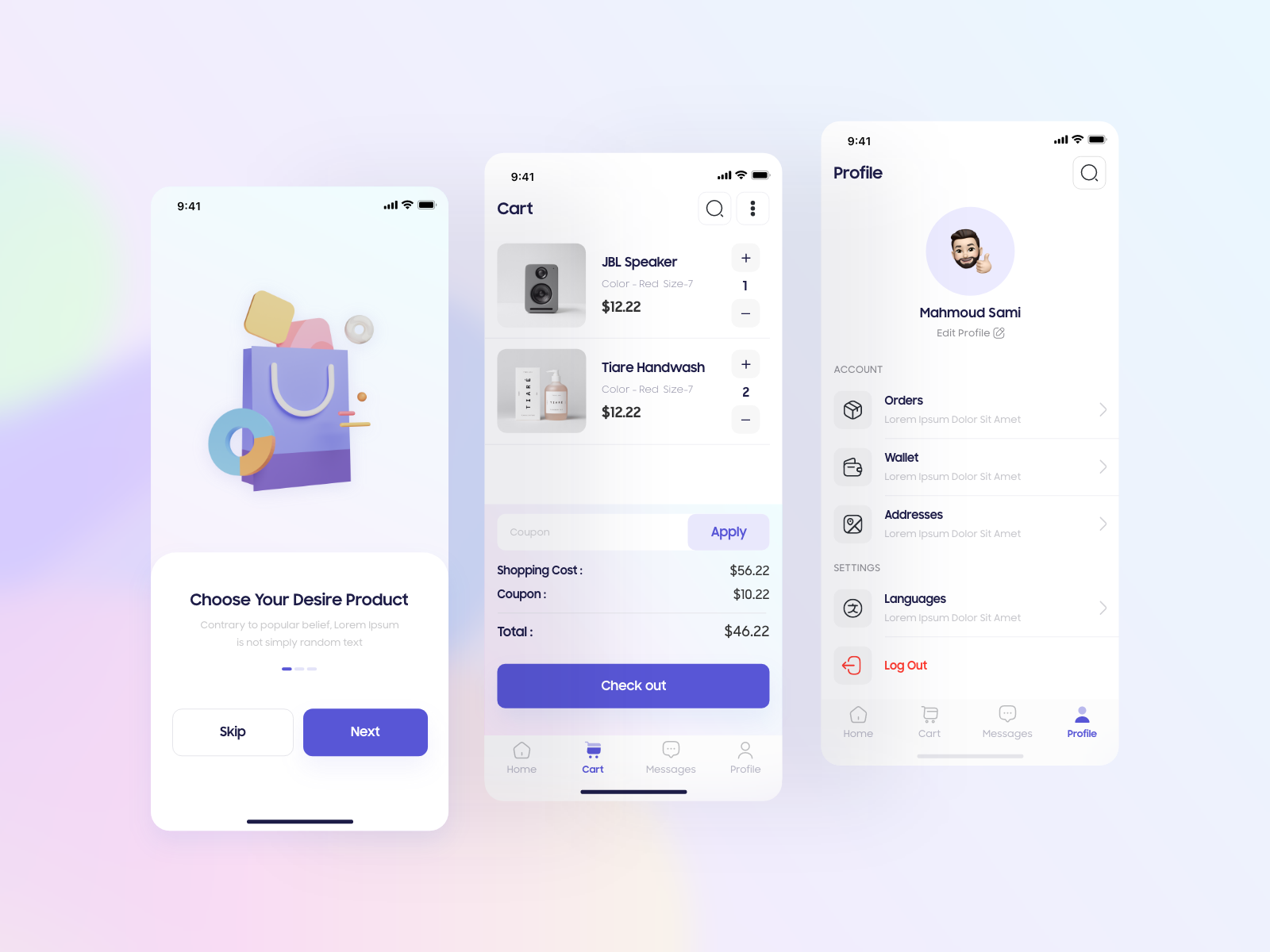 Ecommerce App UI Kit by Mahmoud Sami on Dribbble