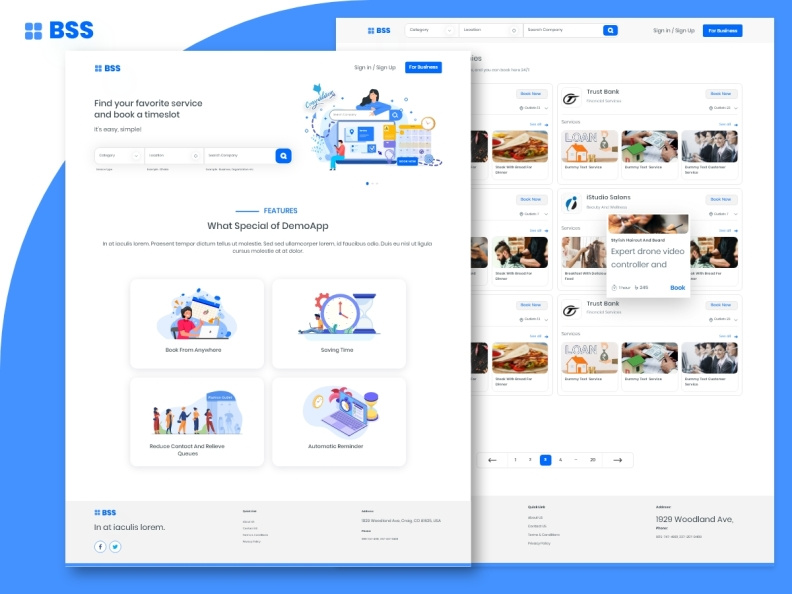 All Services booking concept template design by Majed Rahman on Dribbble