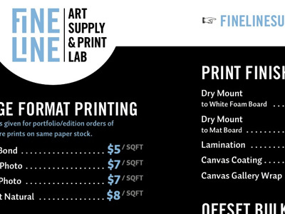 Fine Line Menu Board by Jenny Browne on Dribbble
