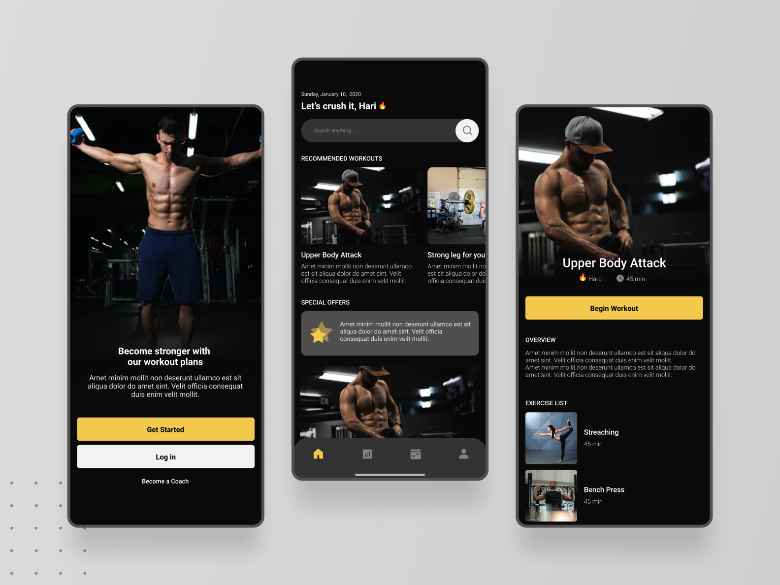 Fitness training app UI design by ashishchapagain on Dribbble