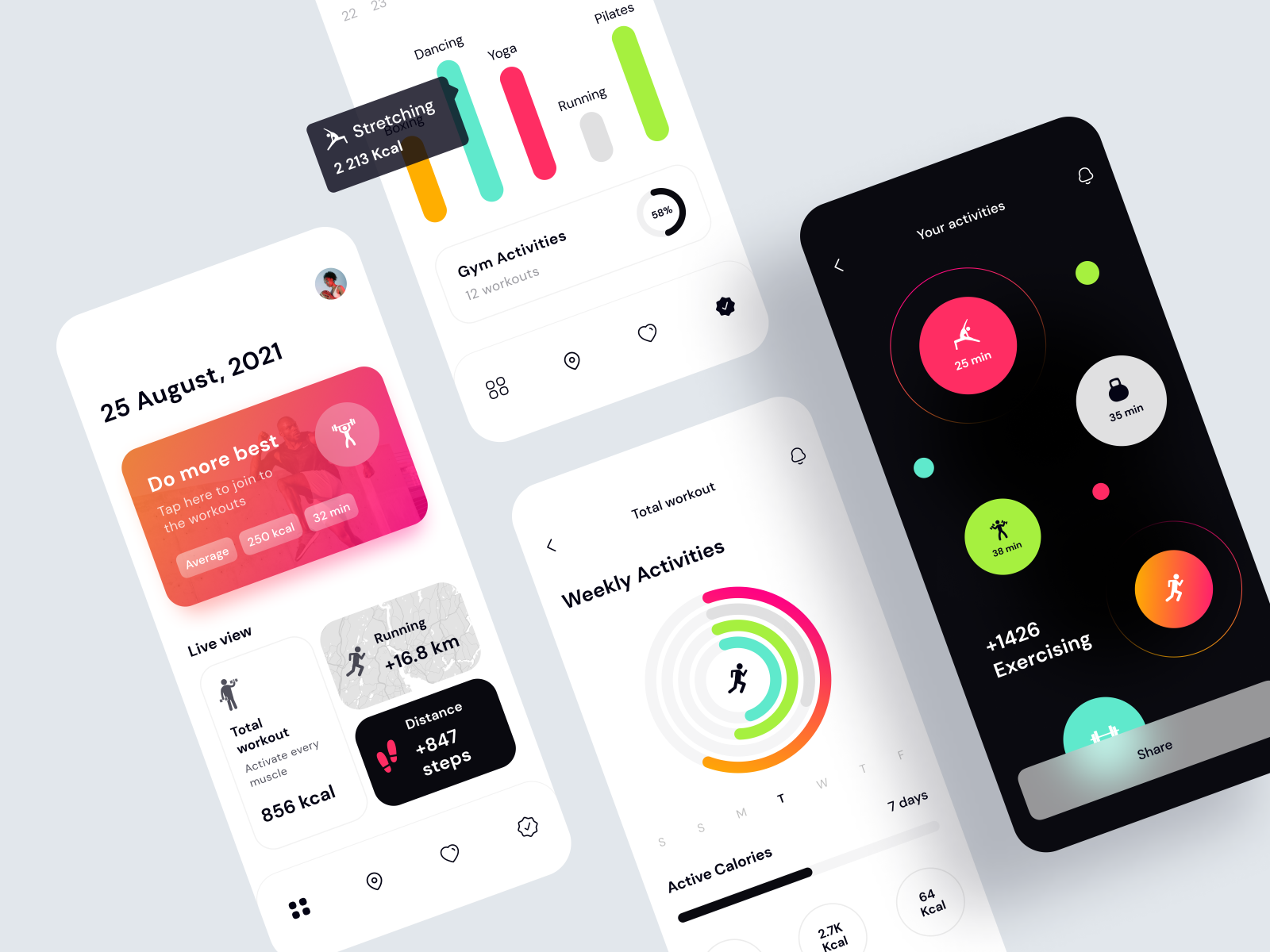 Sport Activity - Mobile App by Yulia Debretseni for Arounda on Dribbble