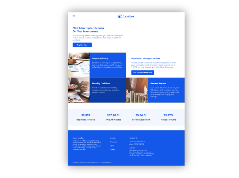 Lendbox Website by Divya Ray on Dribbble