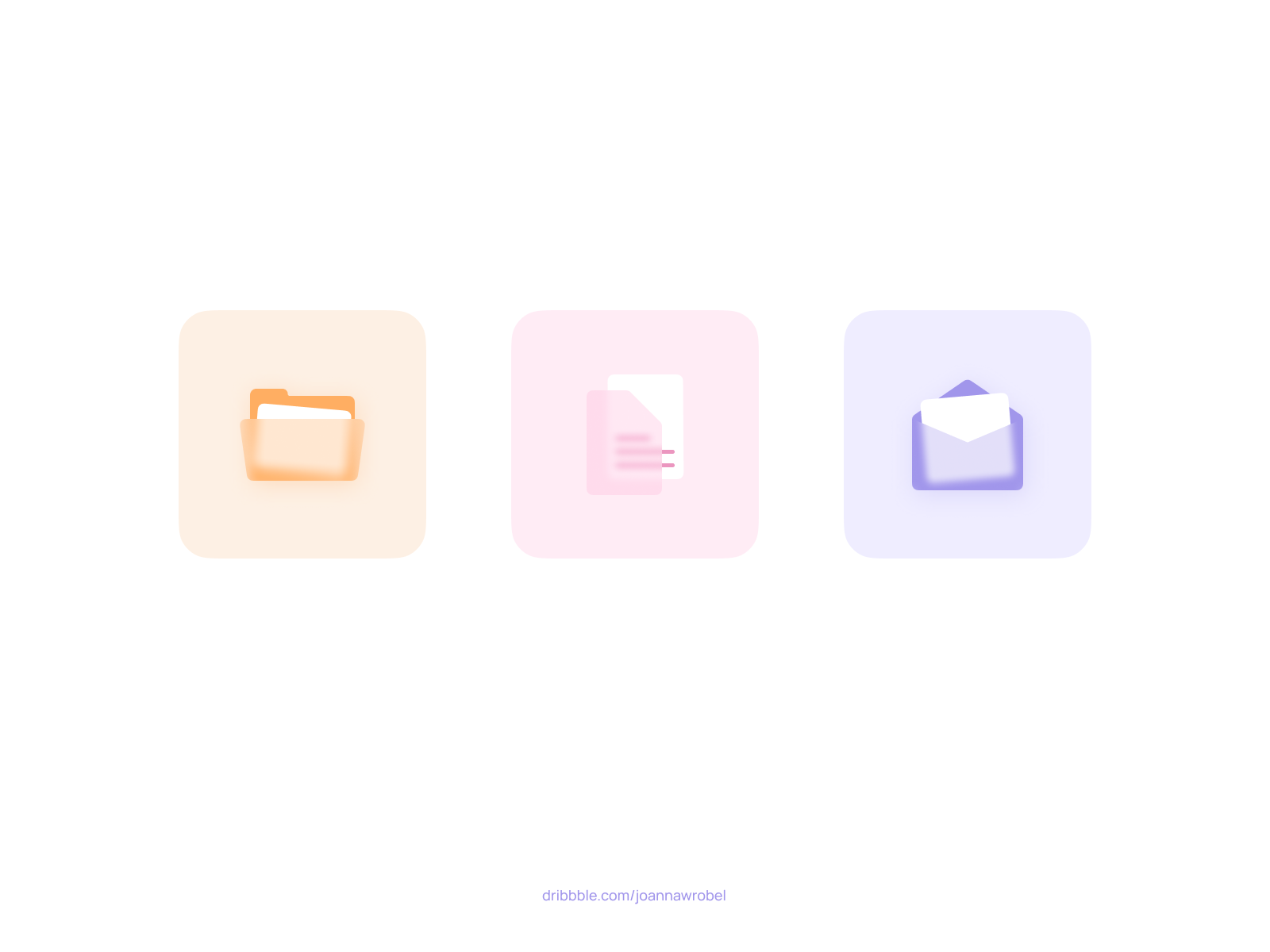 DailyUI 005 :: Glass App Icons by Joanna Wróbel on Dribbble