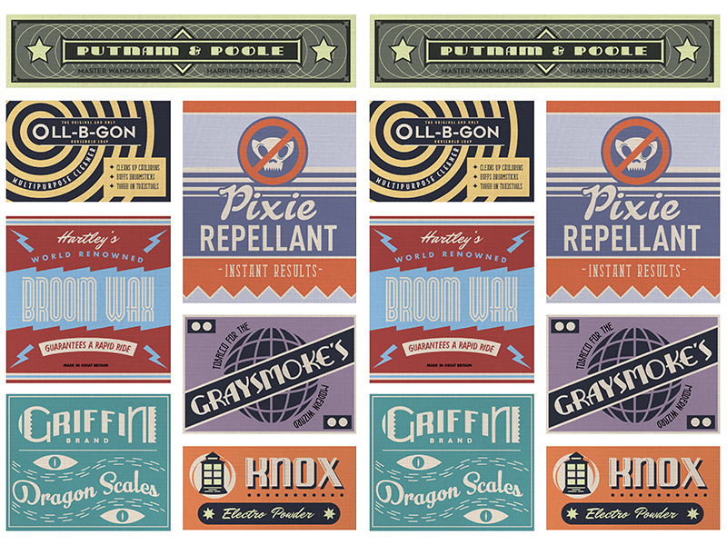 Wizarding World Labels by Rob Yeo on Dribbble