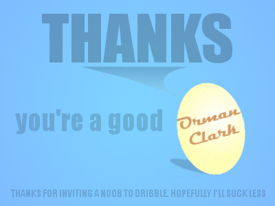 Thanks by Brian Krogsgard on Dribbble