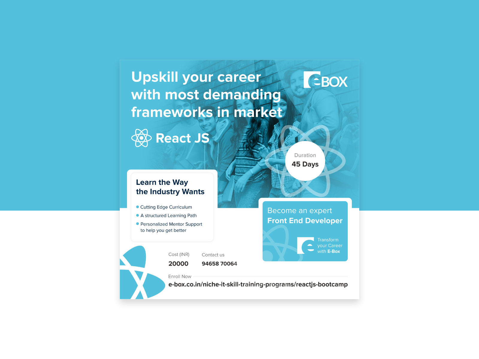 E-Box React Bootcamp Poster Design by Mukesh J on Dribbble