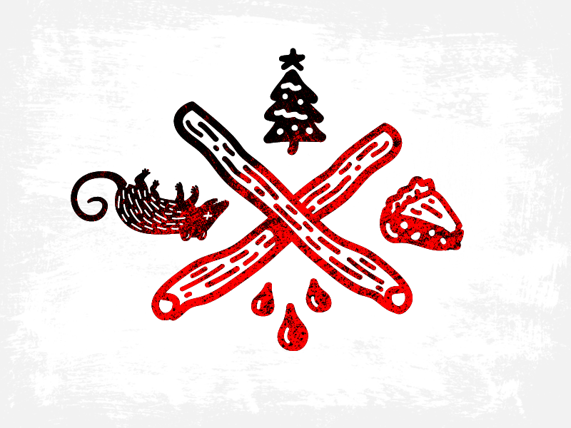 Christmas Bludgeoning T-Shirt – Back by Nate Perry on Dribbble