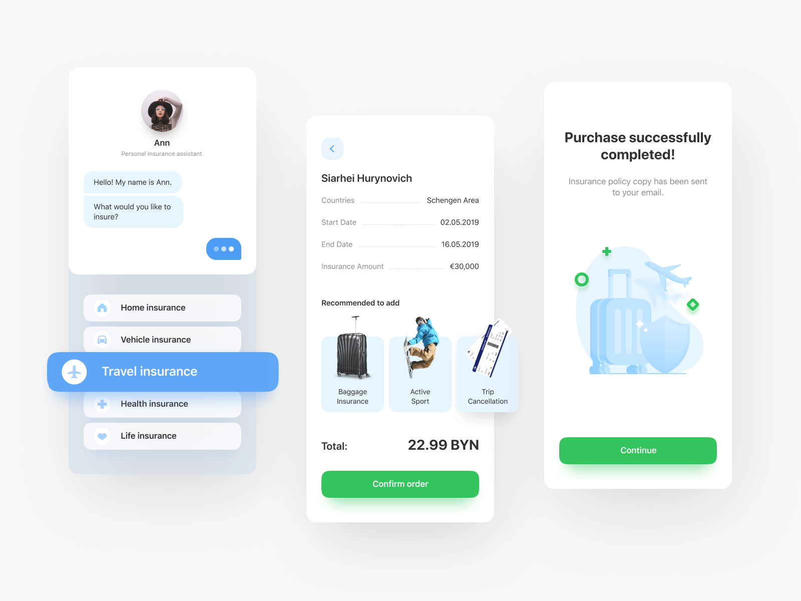 Insurance – Mobile App Concept by Artsiom Mikhalenka on Dribbble