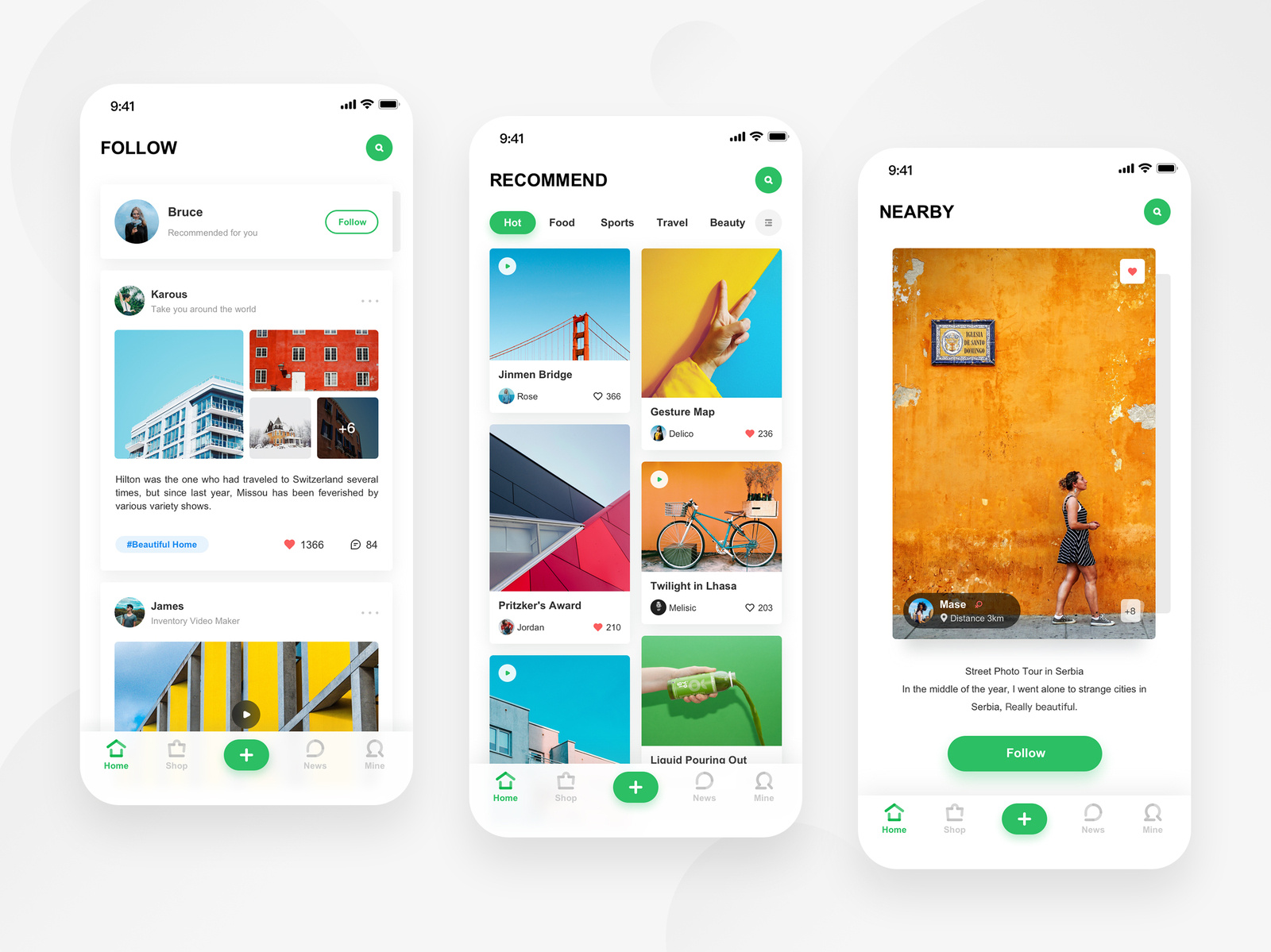 A set of UI exercises by Dwyane on Dribbble