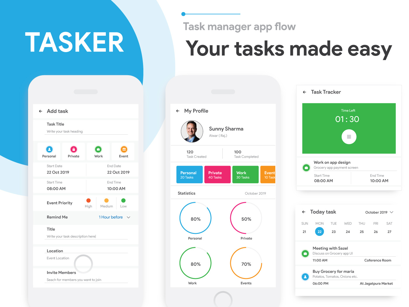 Task Manager by Sunny Sharma on Dribbble