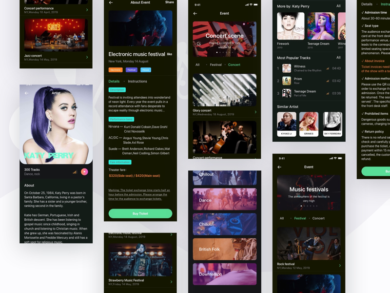 music app redesign by Zhenzhen on Dribbble