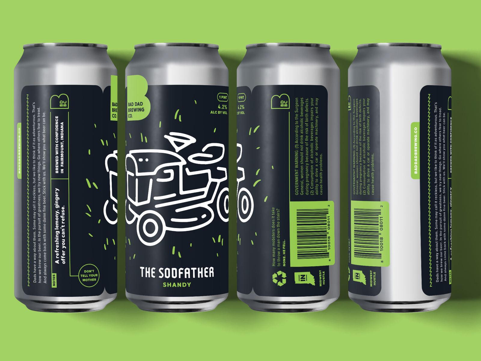Bad Dad The Sodfather Beer Can by Adam Johnson on Dribbble