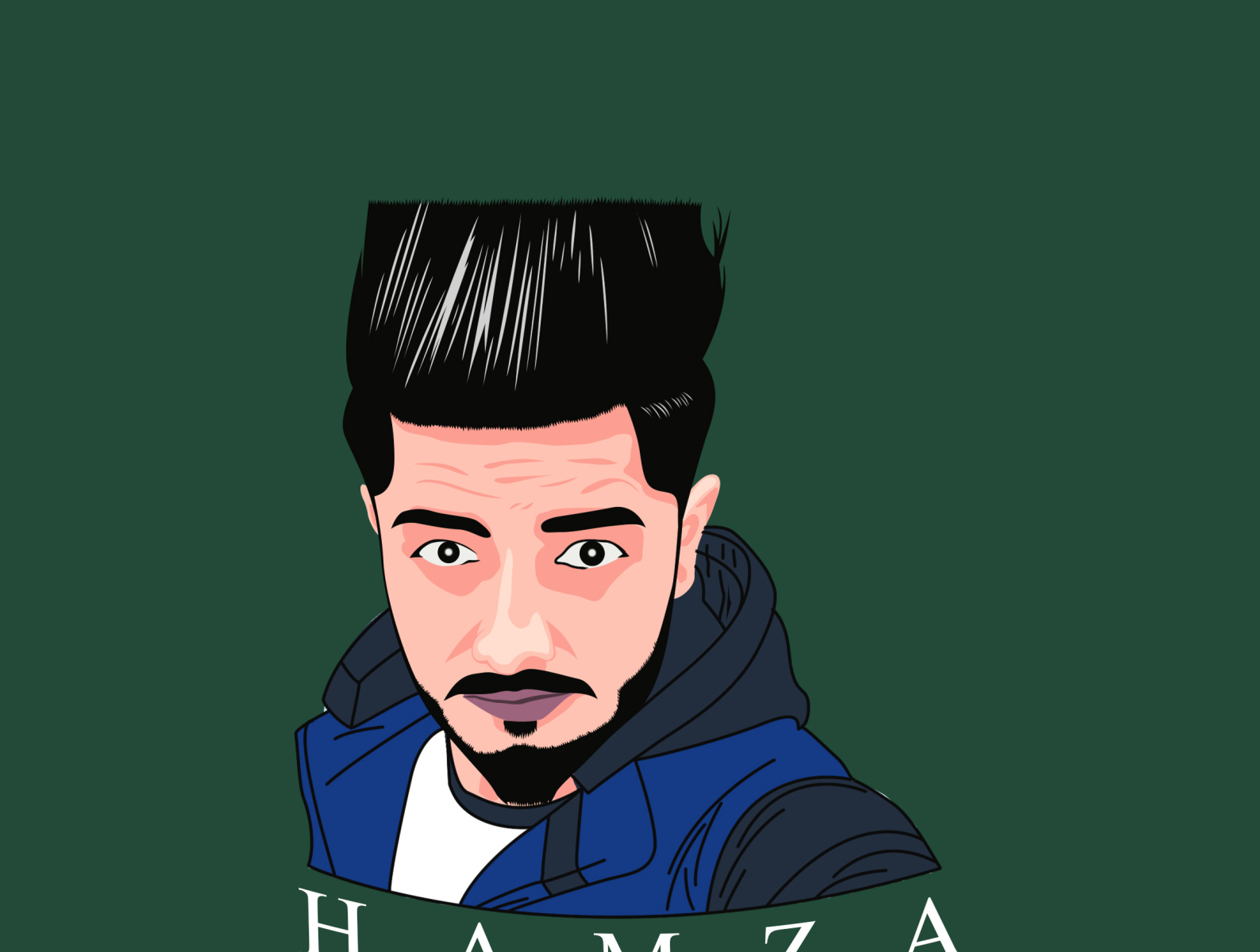 Ilustration Hamza Nasir by Talha Shabbir on Dribbble