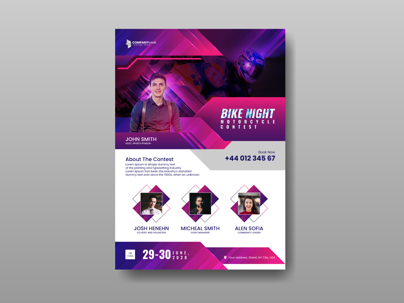 Abstract Sports Event Flyer Design by Obaydul Hoque Imran on Dribbble