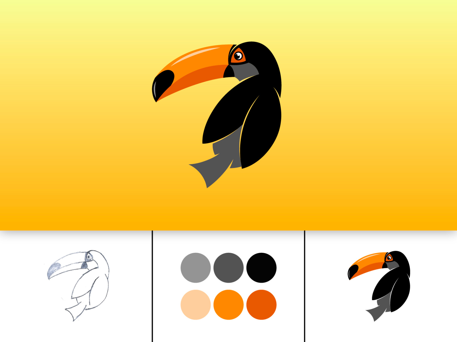 Simple Toucan Illustration by yassine acharki on Dribbble