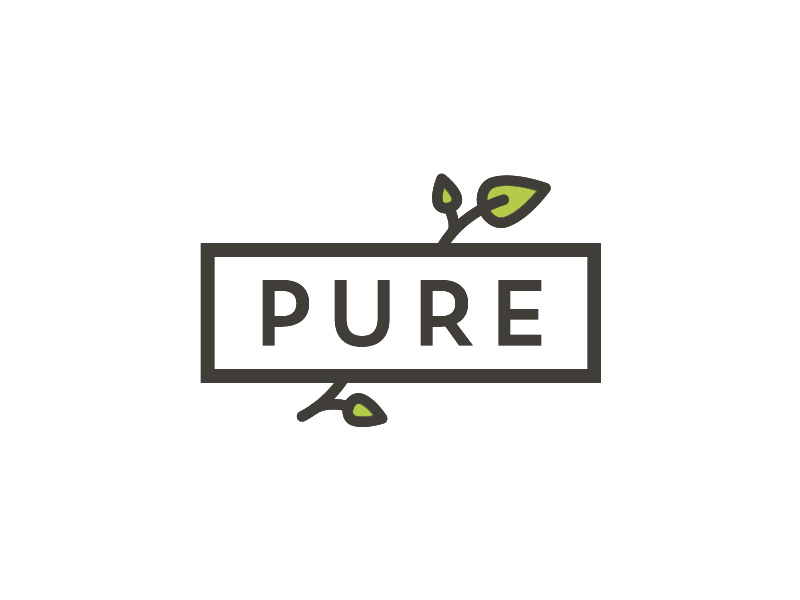 Pure Cafe Logo by Viktor Ostrovsky on Dribbble