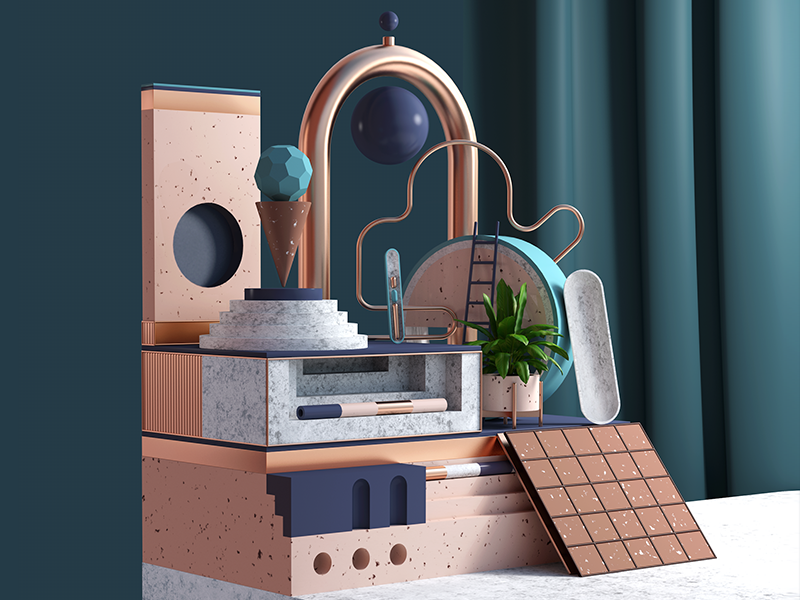 My first C4D practice by Blueshero on Dribbble