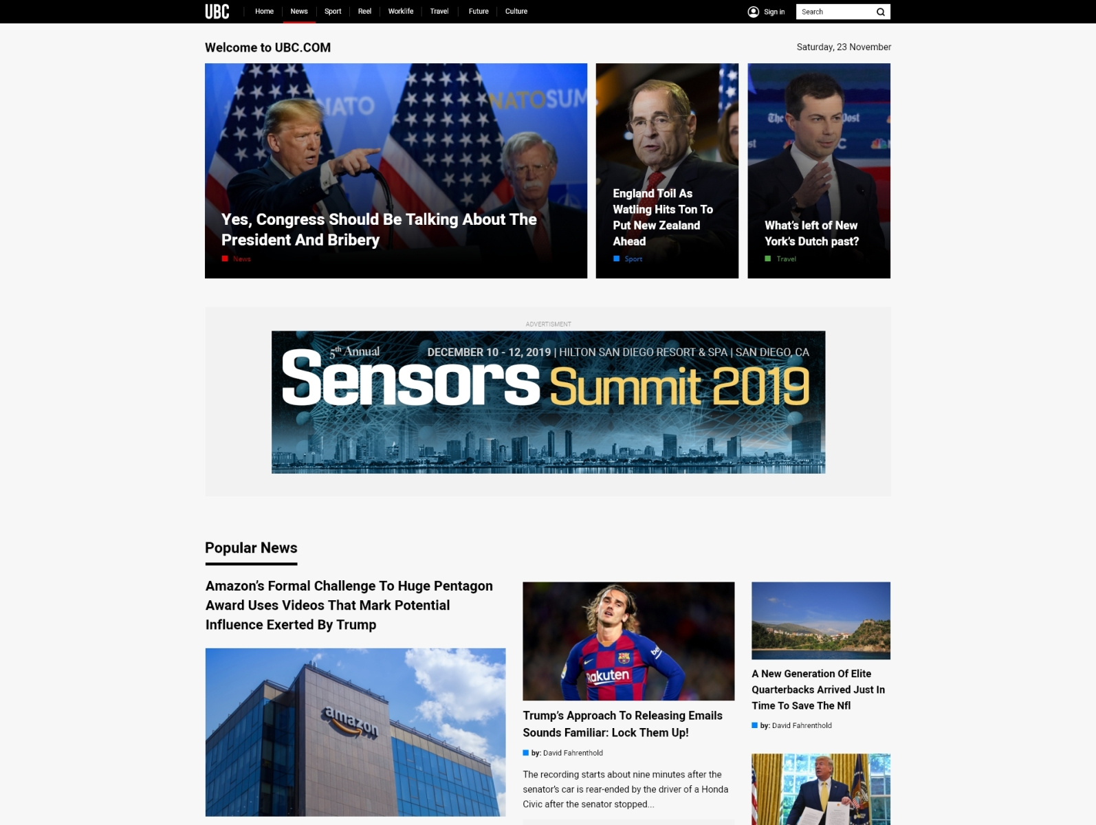 UBC News by Ramin Hatami on Dribbble