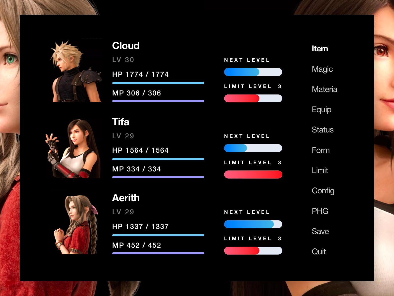 FF7R Original Menu UI by David TJ Powell on Dribbble