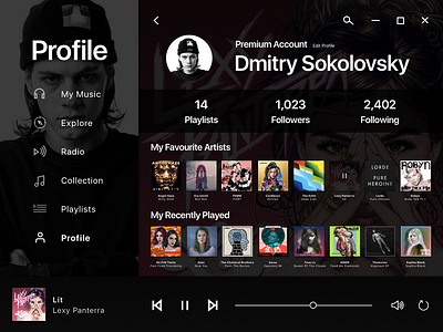 Music Profile UI by David TJ Powell on Dribbble