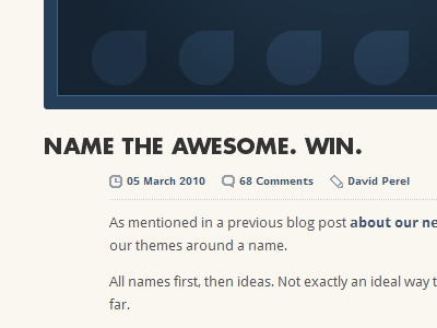 Blog Title Layout - Refinement by David Perel on Dribbble