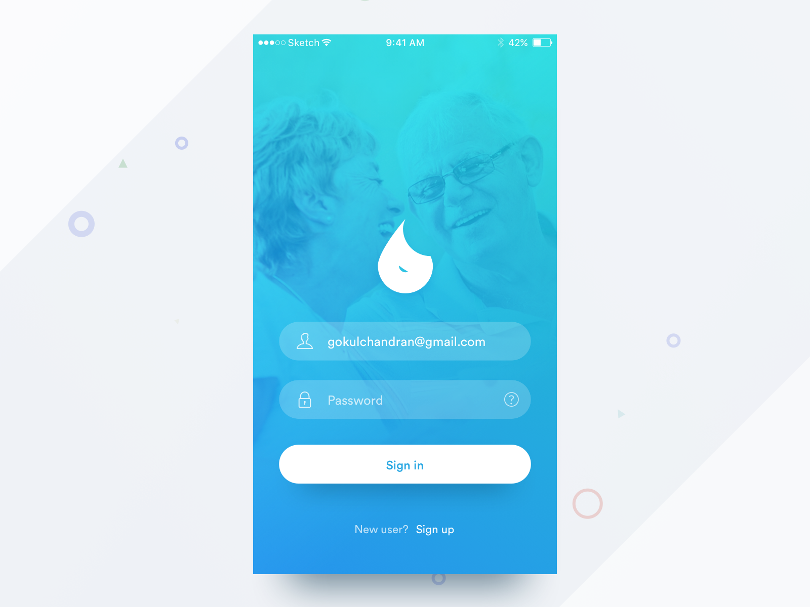 Health app - sign in screen by Gokul Chandran on Dribbble