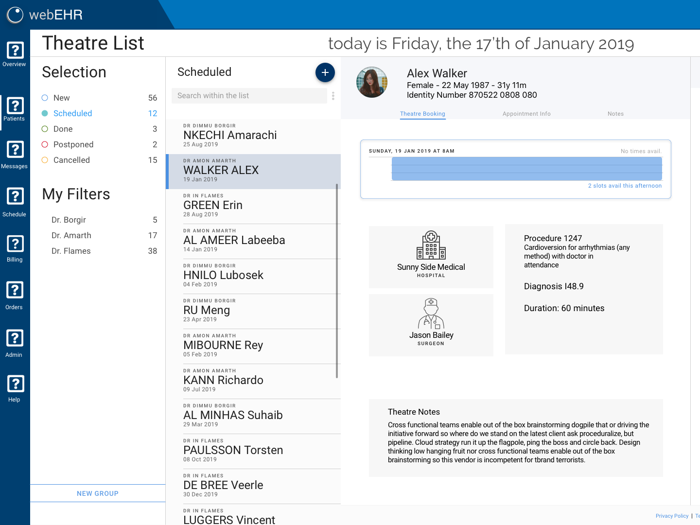 Theatre List View by Shane van Eck on Dribbble