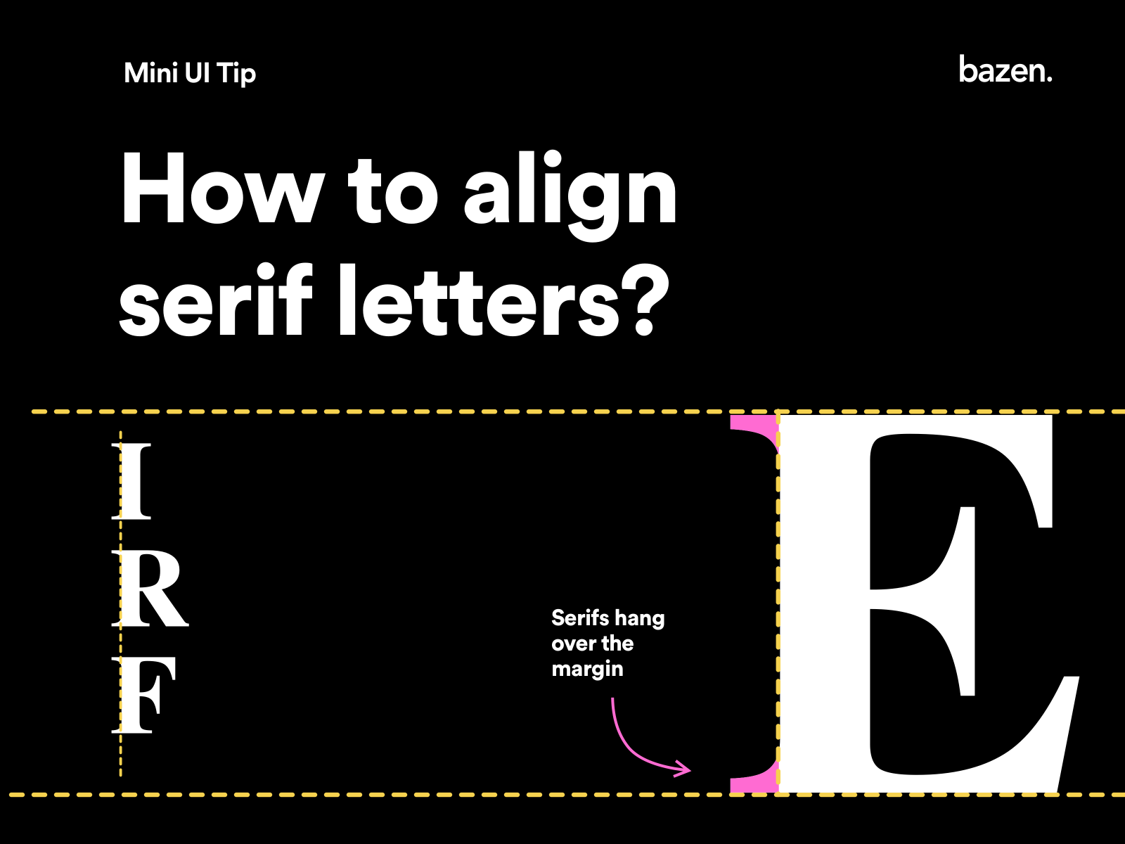 Mini Ui Tip - How to Align Serif Letters by bazen.talks on Dribbble