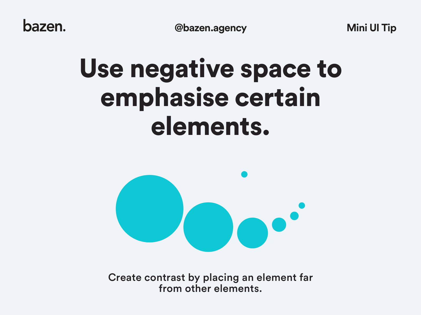 Mini UI Tip - Negative space by bazen.talks on Dribbble