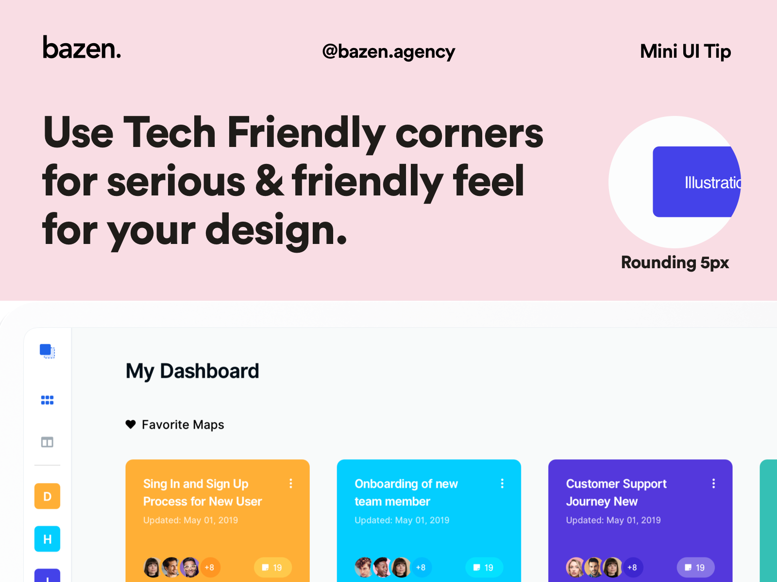 Mini UI Tip - Tech Friendly Corners by bazen.talks on Dribbble