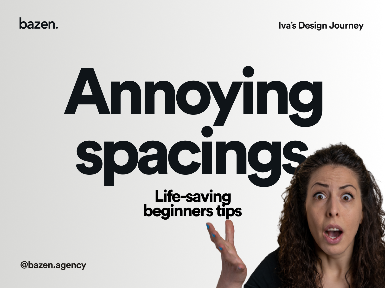 Junior Design Tip - Annoying spacings by bazen.talks on Dribbble