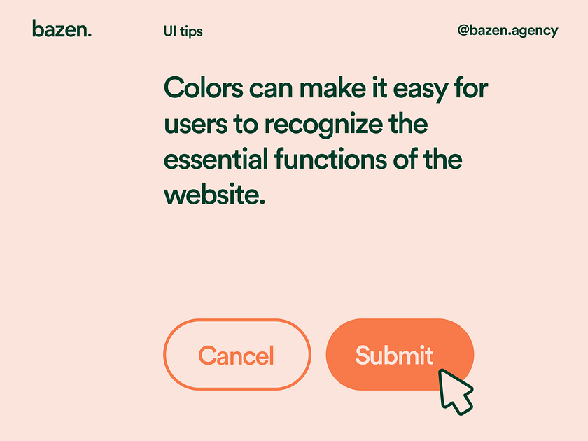 Design Tip - UI design rules by bazen.talks on Dribbble