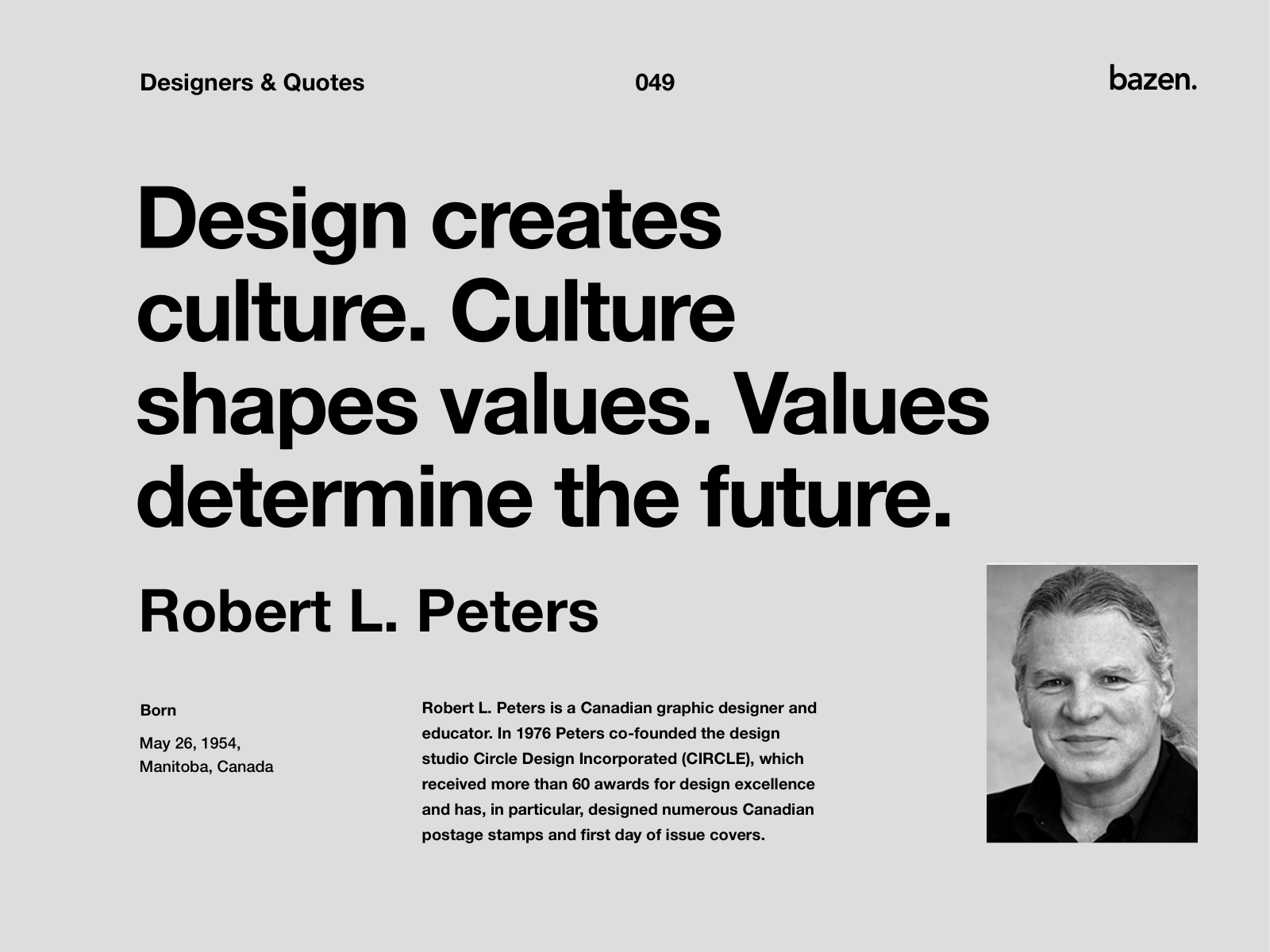 Quote - Robert L. Peters by bazen.talks on Dribbble