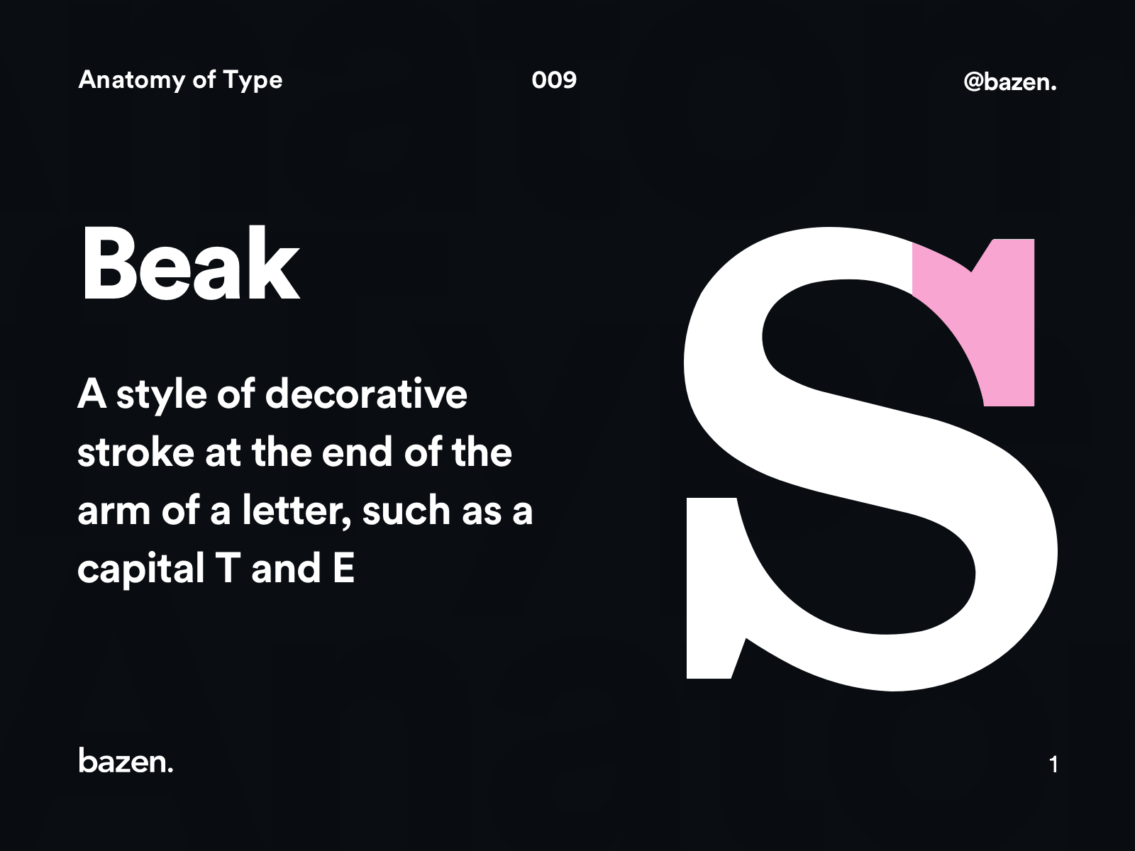 Anatomy of Type - Beak by bazen.talks on Dribbble