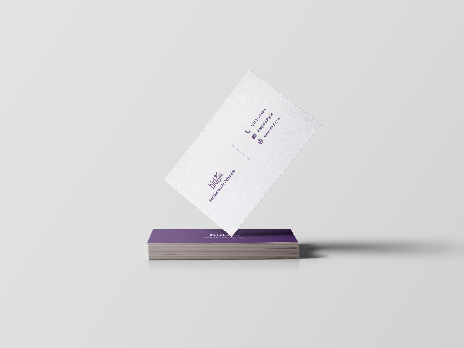 Bidding.lv Business Card design by Zane Hartmane on Dribbble
